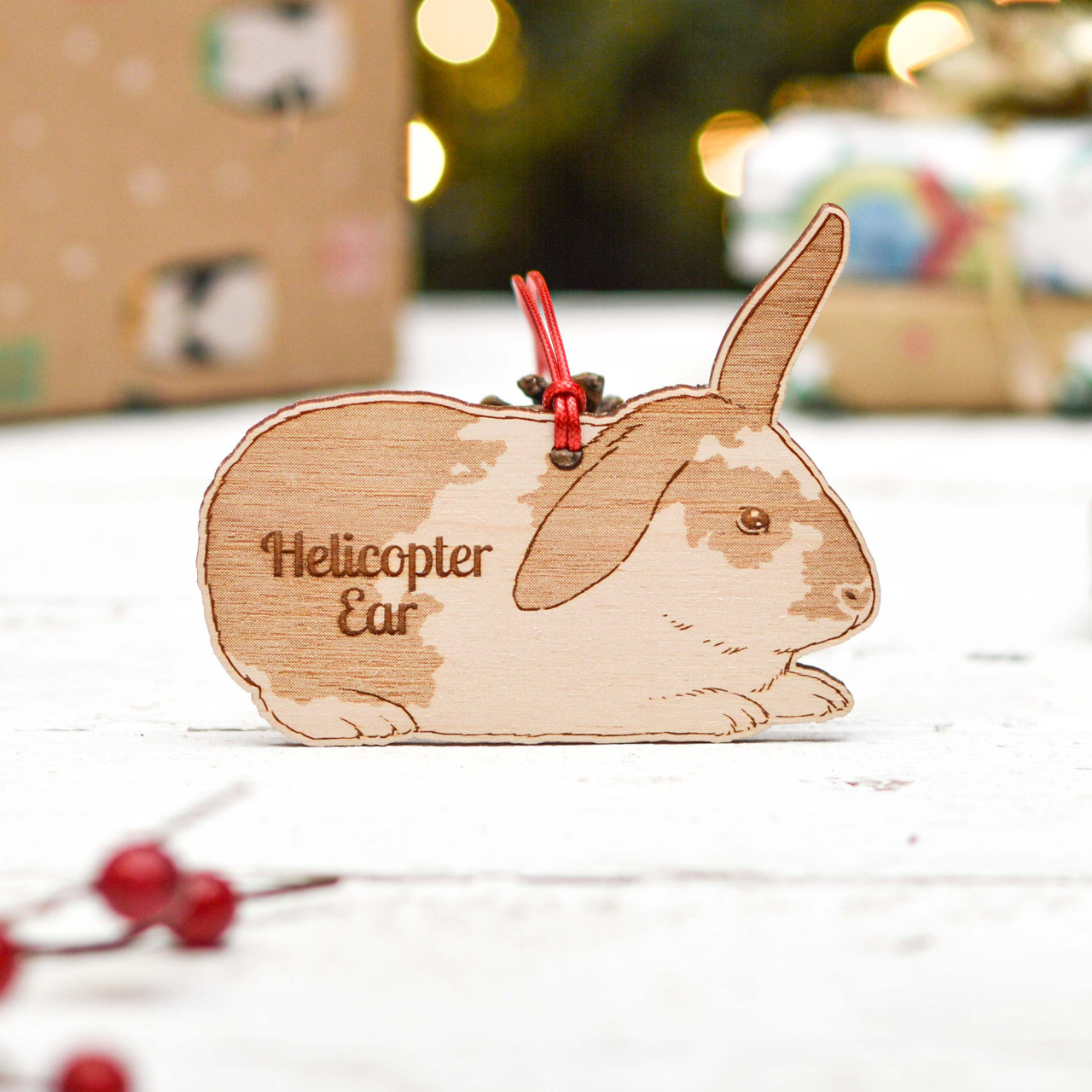 Personalised Helicopter Ear Left Rabbit with Markings Decoration - The ...