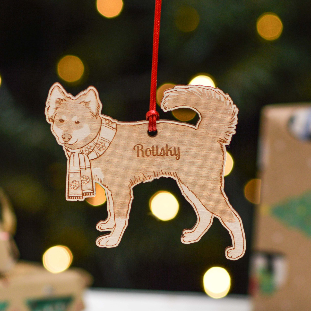 Personalised Rottsky Dog Decoration - The Crafty Giraffe