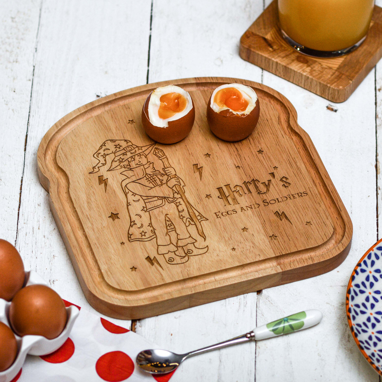 Personalised Breakfast Egg Board - Wizard - The Crafty Giraffe