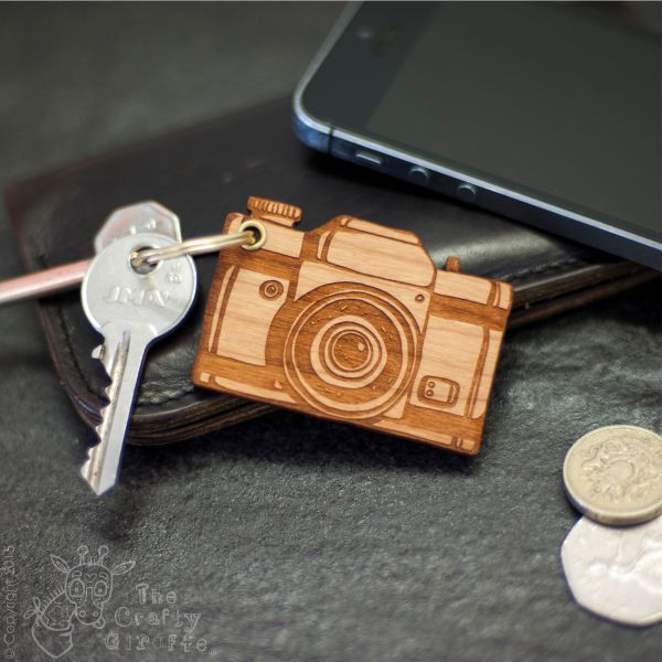 Personalised Camera Keyring - The Crafty Giraffe