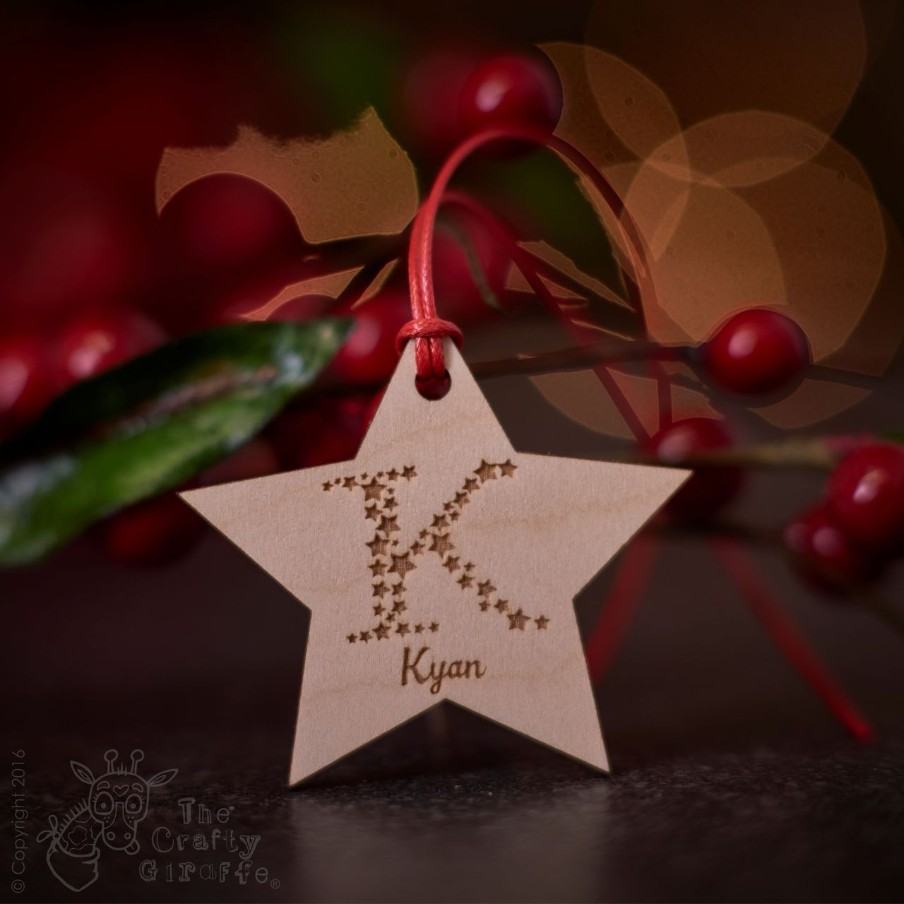 Personalised Starry Letter Star Tag - The Crafty Giraffe