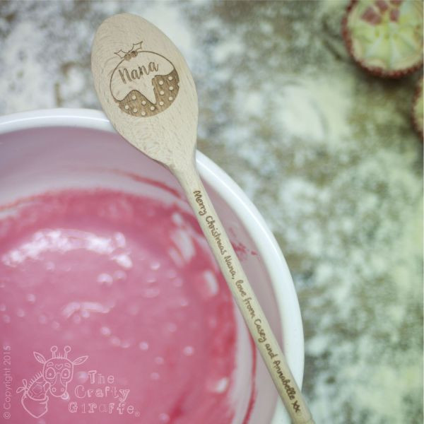 Personalised Christmas Pudding Spoon - The Crafty Giraffe