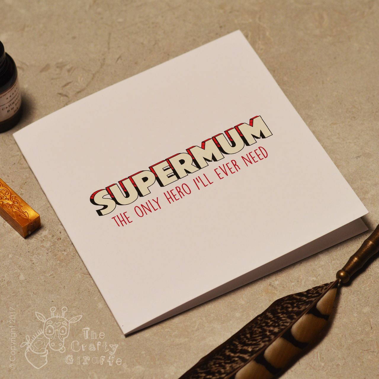Supermum Card - The Crafty Giraffe