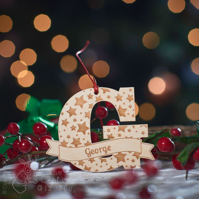 Personalised Starry Initial Decoration - The Crafty Giraffe