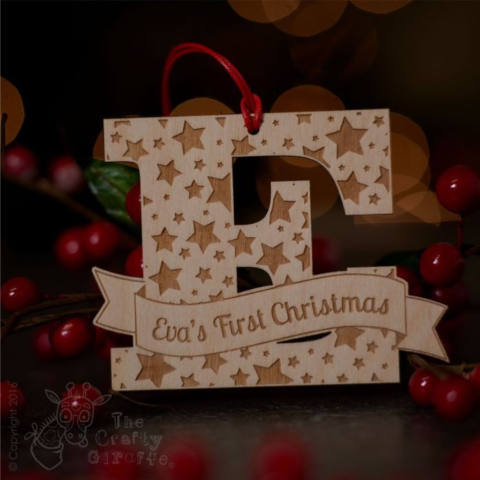 Personalised Starry Initial Decoration - The Crafty Giraffe