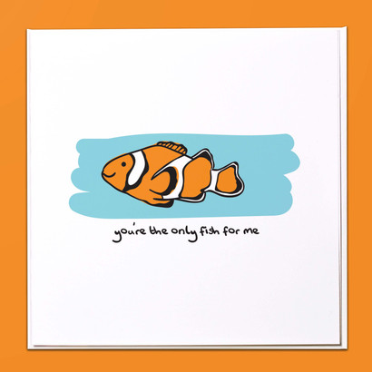You're the only fish for me Card - The Crafty Giraffe