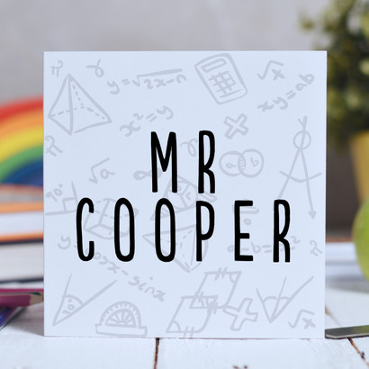 Personalised Maths Card - The Crafty Giraffe