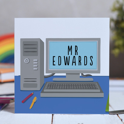 Personalised Computer Desk Card - The Crafty Giraffe