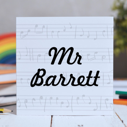 Personalised Music Card - The Crafty Giraffe