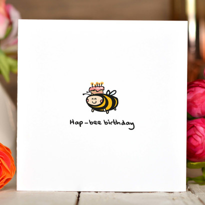 Hap-bee Birthday Card - The Crafty Giraffe