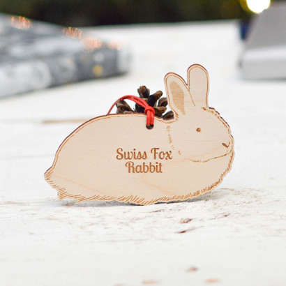 Personalised Swiss Fox Rabbit Decoration - The Crafty Giraffe