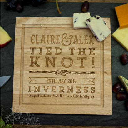 Personalised 'Tied the Knot' Wedding/Anniversary board - The Crafty Giraffe