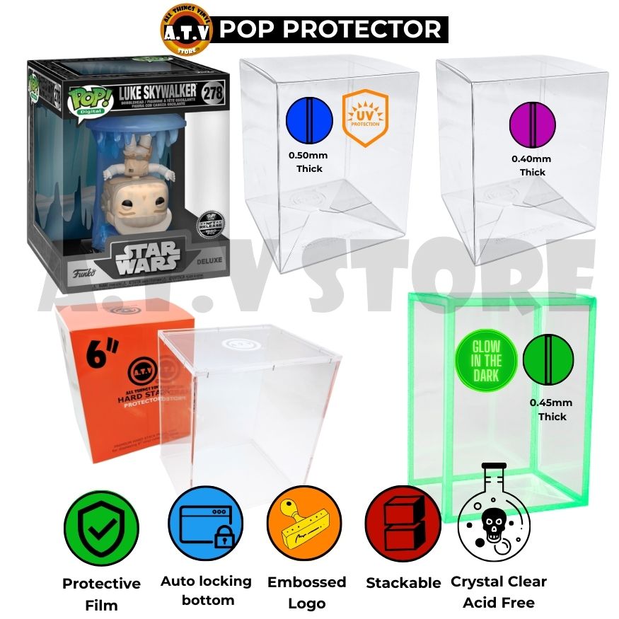 Pop Protector for Luke Skywalker Digital Funko Pop Deluxe #278 ...