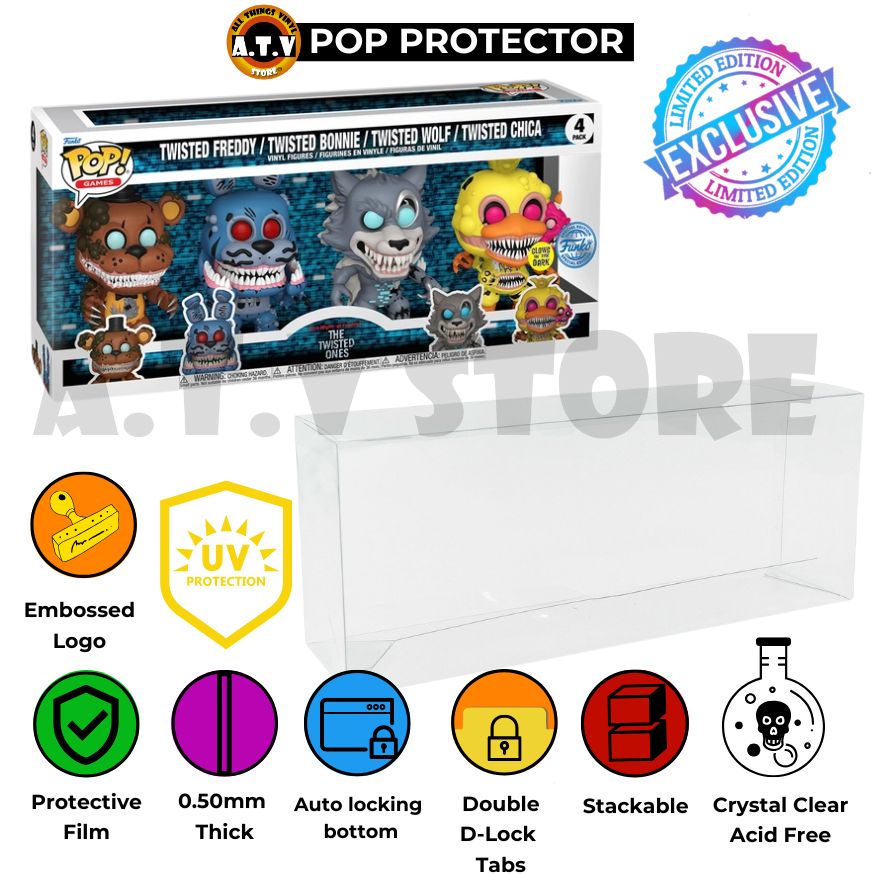 Pop Protector for Twisted Ones 4-Pack | Protective Case for Funko Pop 4 ...