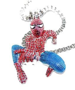 Spiderman Red and Blue Pendant w/ FREE 36" Chain - The Black Bat