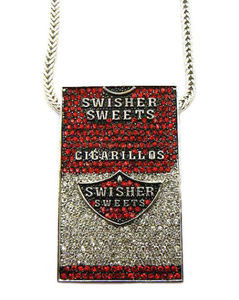 "ICED OUT SWISHER SWEETS PIECE & FRANCO CHAIN-PENDANT SIZE:2"WIDE X 3.5 ...