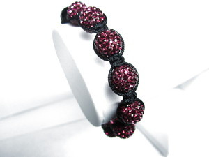 "Shambhala Raspberry Color Swarovski Stones - The Black Bat