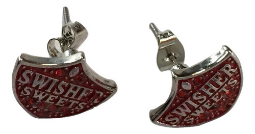 Swisher Sweets Cherry RED Earrings /Silver - The Black Bat