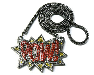 "POW CHAIN-Red/Yellow w/free 36" Black hematite chain - The Black Bat