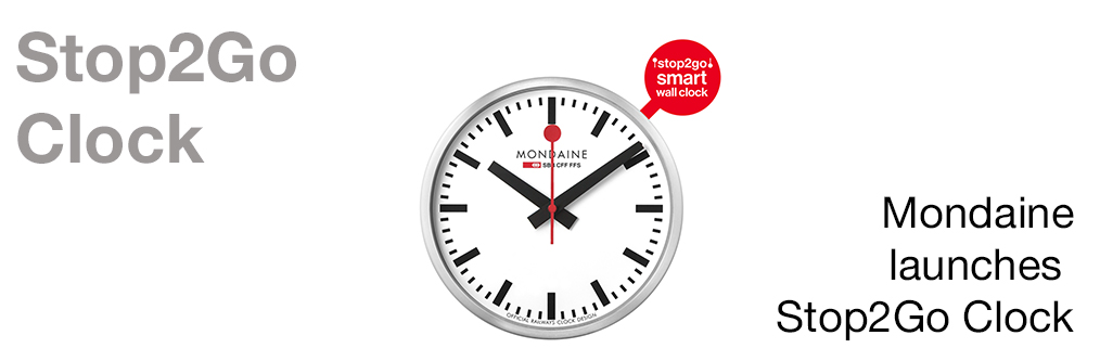 Mondaine Launches the Stop2Go 25cm Clock - FORM + DESIGN
