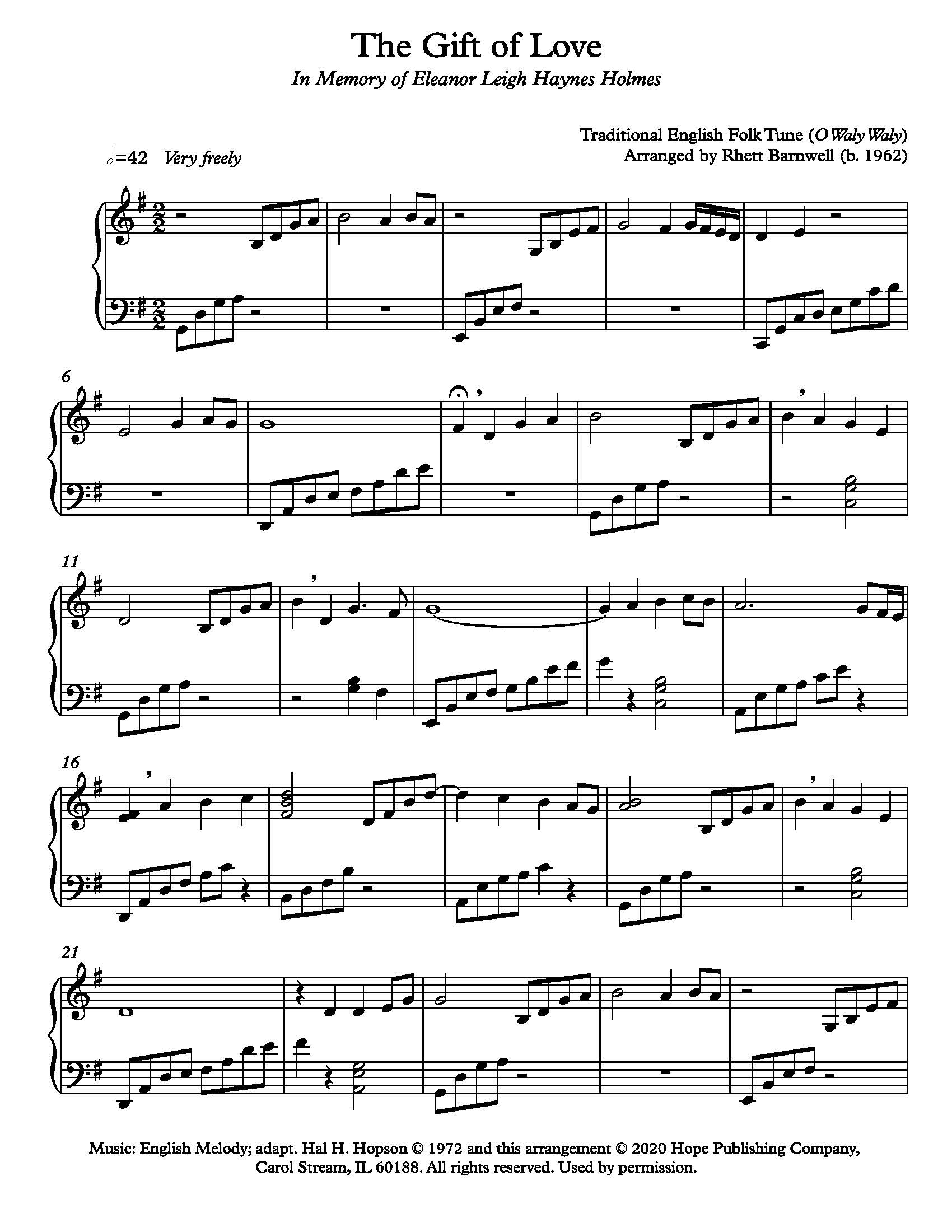 The Gift of Love arr. by Rhett Barnwell PDF Download - Harp District