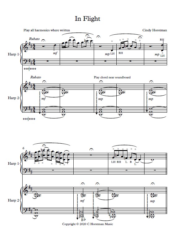 In Flight for 2 Harps by Cindy Horstman PDF Download - Harp District