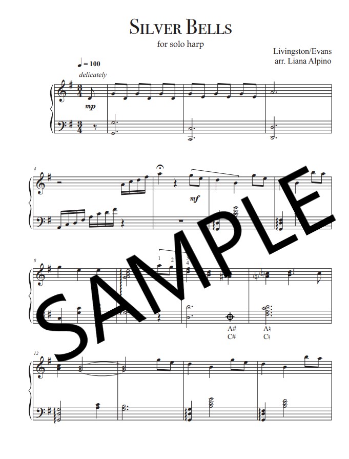 Silver Bells arr. by Liana Alpino - PDF Download - Harp District