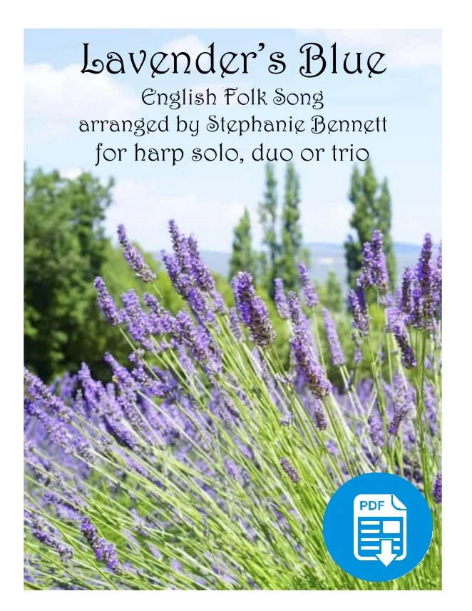 Lavender's Blue arr. by Stephanie Bennett for Harp Ensemble FULL SCORE ...