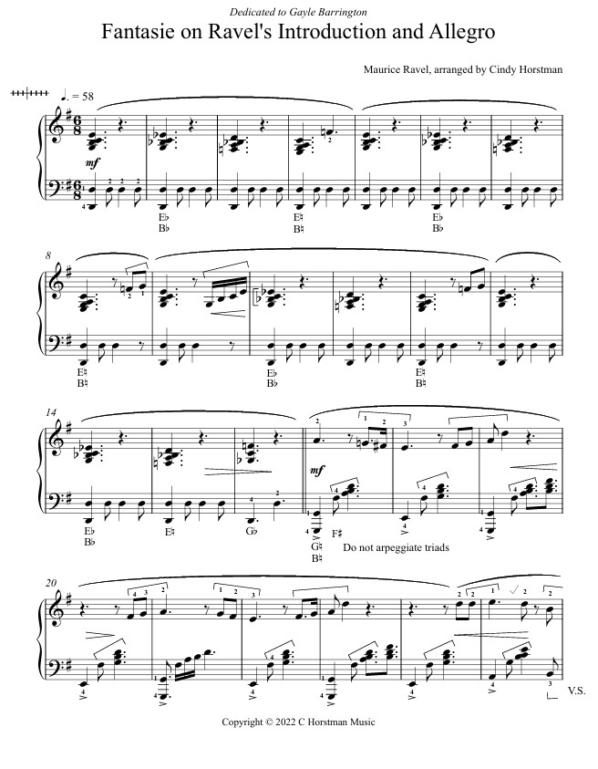 Ravel’s Introduction and Allegro – Jazz Fantasie for Solo Harp arr. by ...