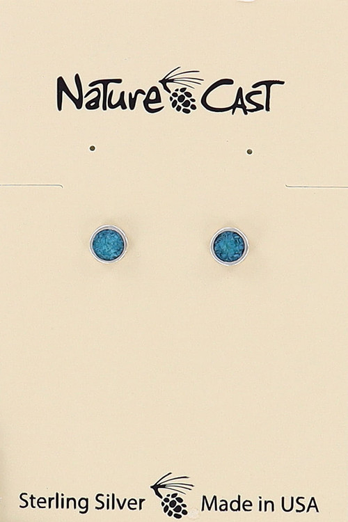 Circle Turquoise Inlay Earrings