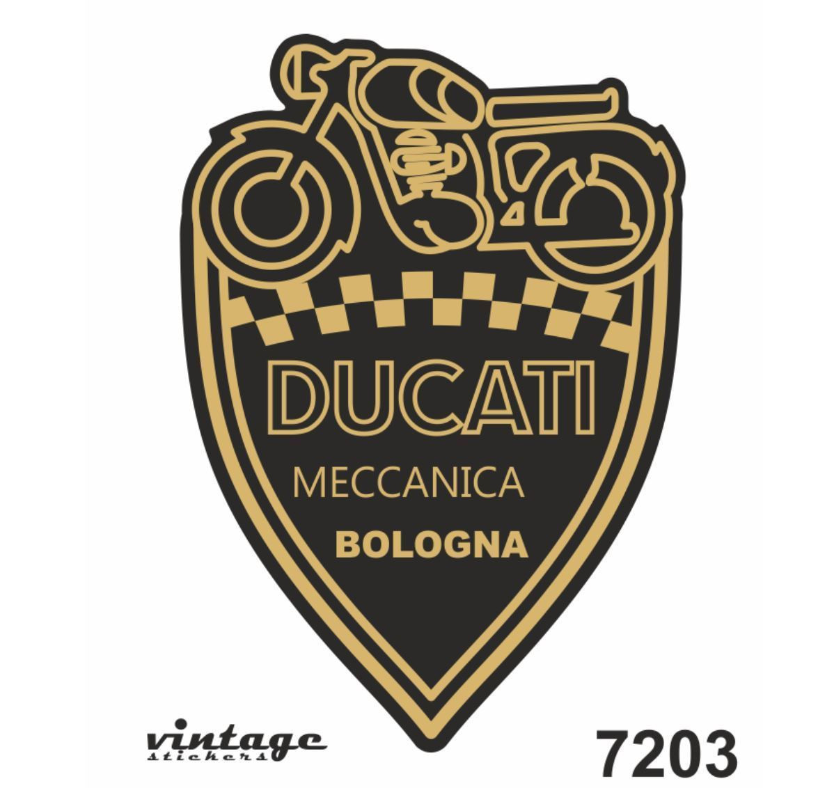 DUCATI VINTAGE STICKER MADE IN ITALY