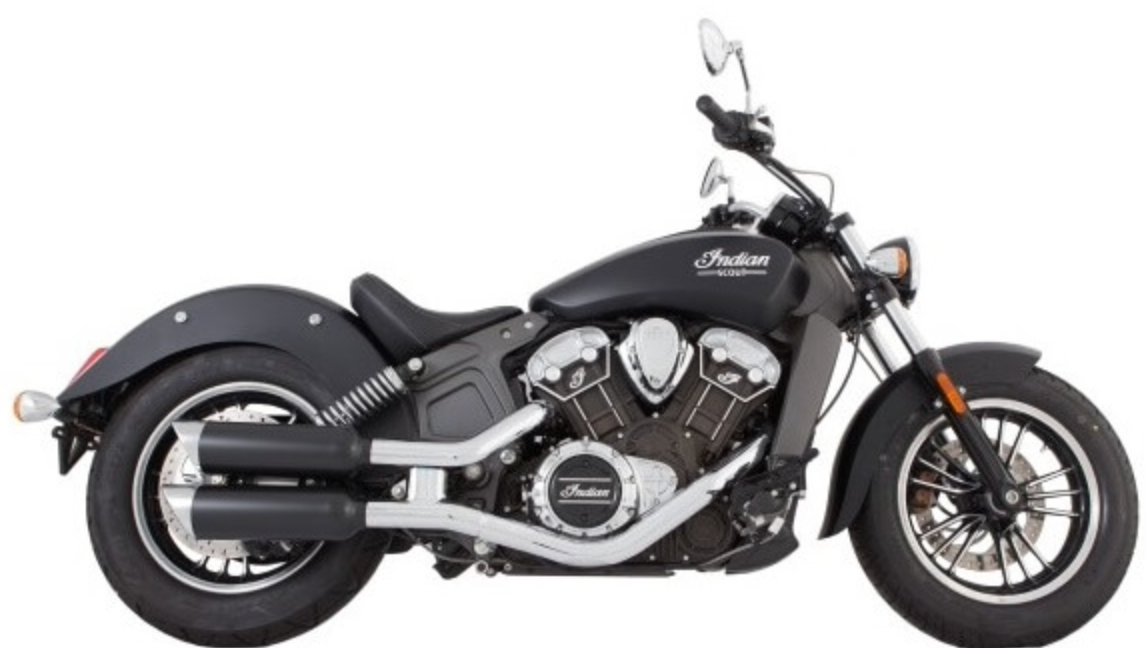 TAB PERFORMANCE FITS INDIAN SCOUT SHORT BLACK TIP COMPATIBLE EXHAUST PIPES