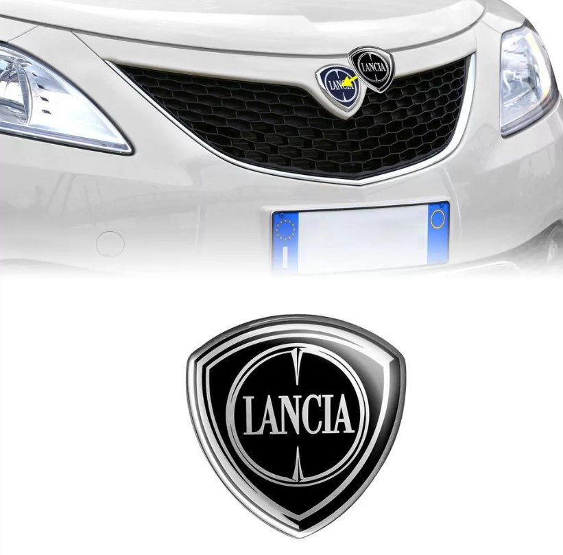 Lancia Sticker 3D Official Shield Logo EMBLEM SELF ADHESTIVE AUTHORIZED ...