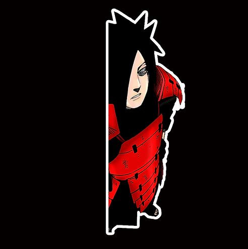 ANIME STICKER Madara Uchiha Naruto Peeking Hi Quality Vinyl Waterproof ...