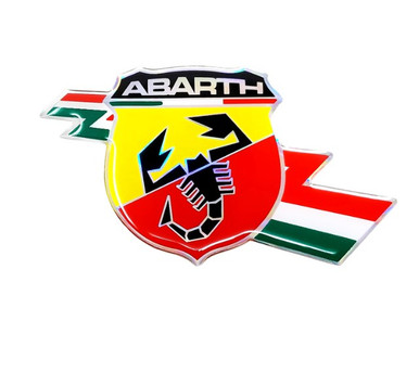 Abarth Adhesive Racing 3D STICKER with Italian Flag Scudetto‎ Folgore ...