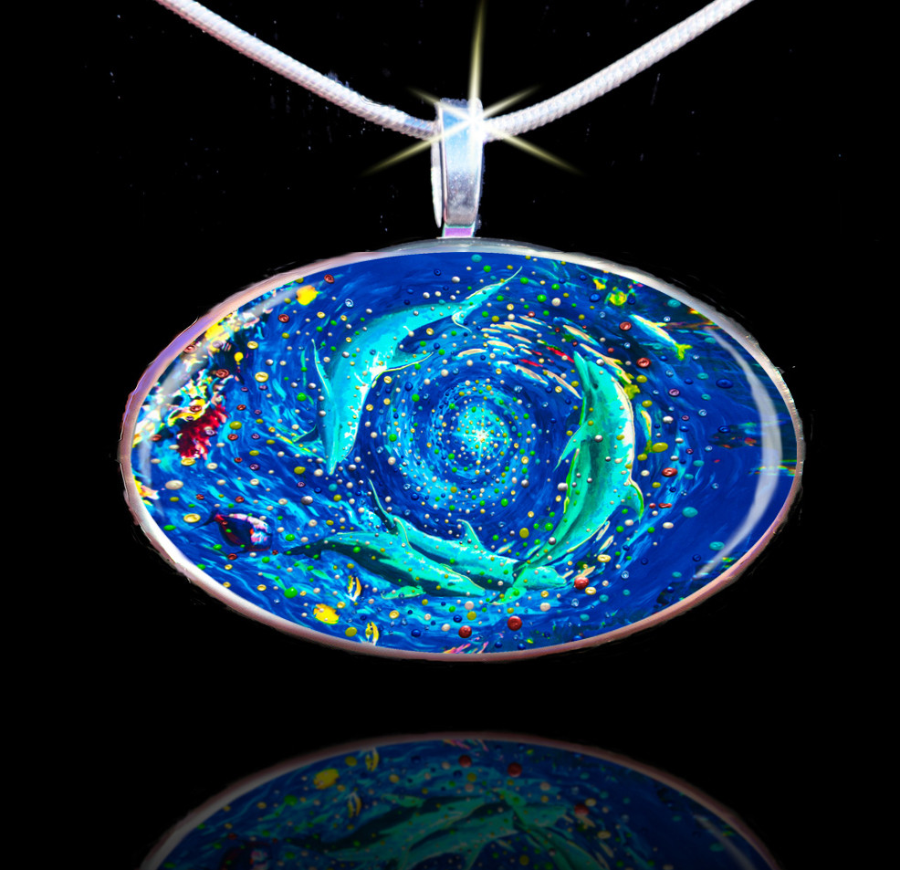 Dolphin Vortex - The Healing World Pendant