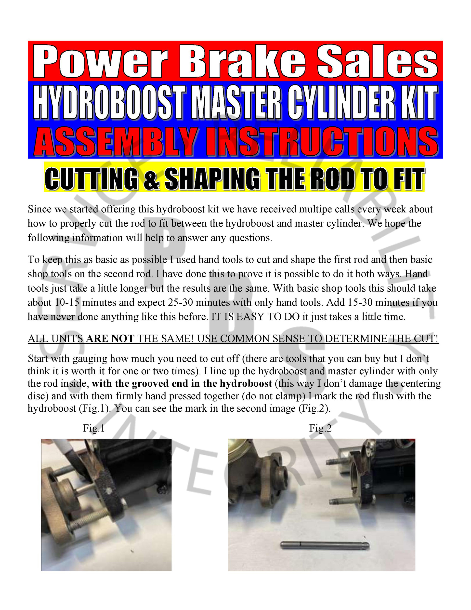 Hydroboost Pushrod Kit - 129496SH-KIT