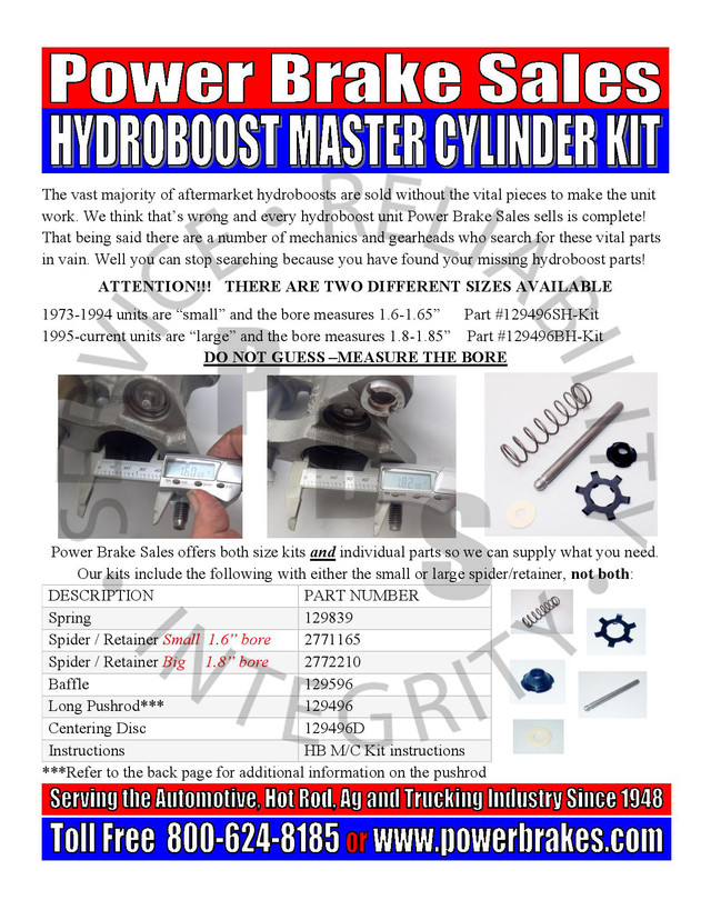 Hydroboost Pushrod Kit - 129496SH-KIT