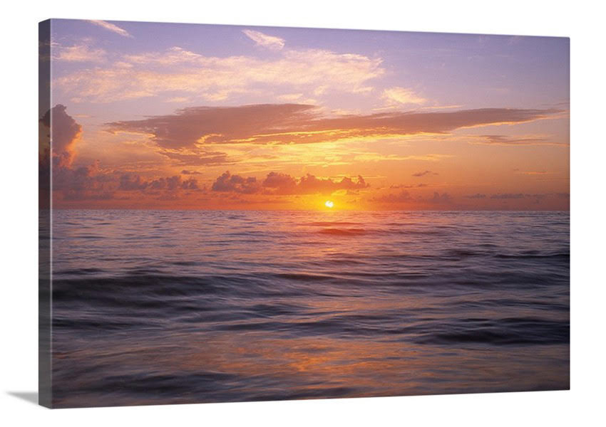 Liquid Sunset Canvas Wrap - David Lawrence Photography