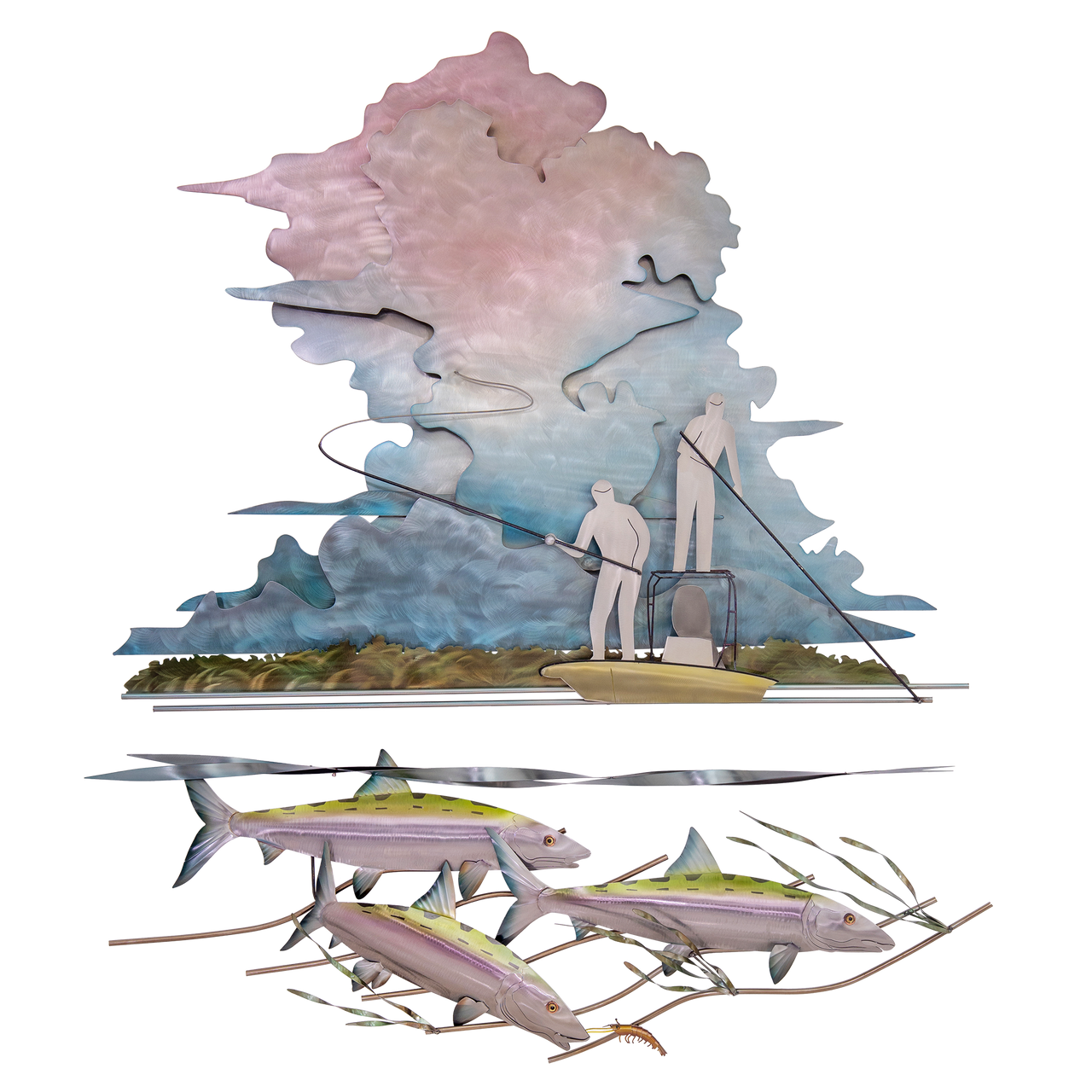 Double Haul Fly Fishing Scene MM217, Copper Art, Mark Malizia