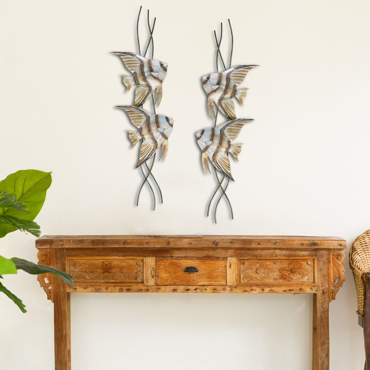 Angle Fish Pair Vertical Facing CO148R