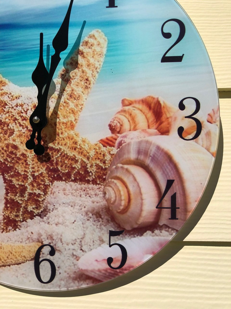 Glass Shell Clock Wall