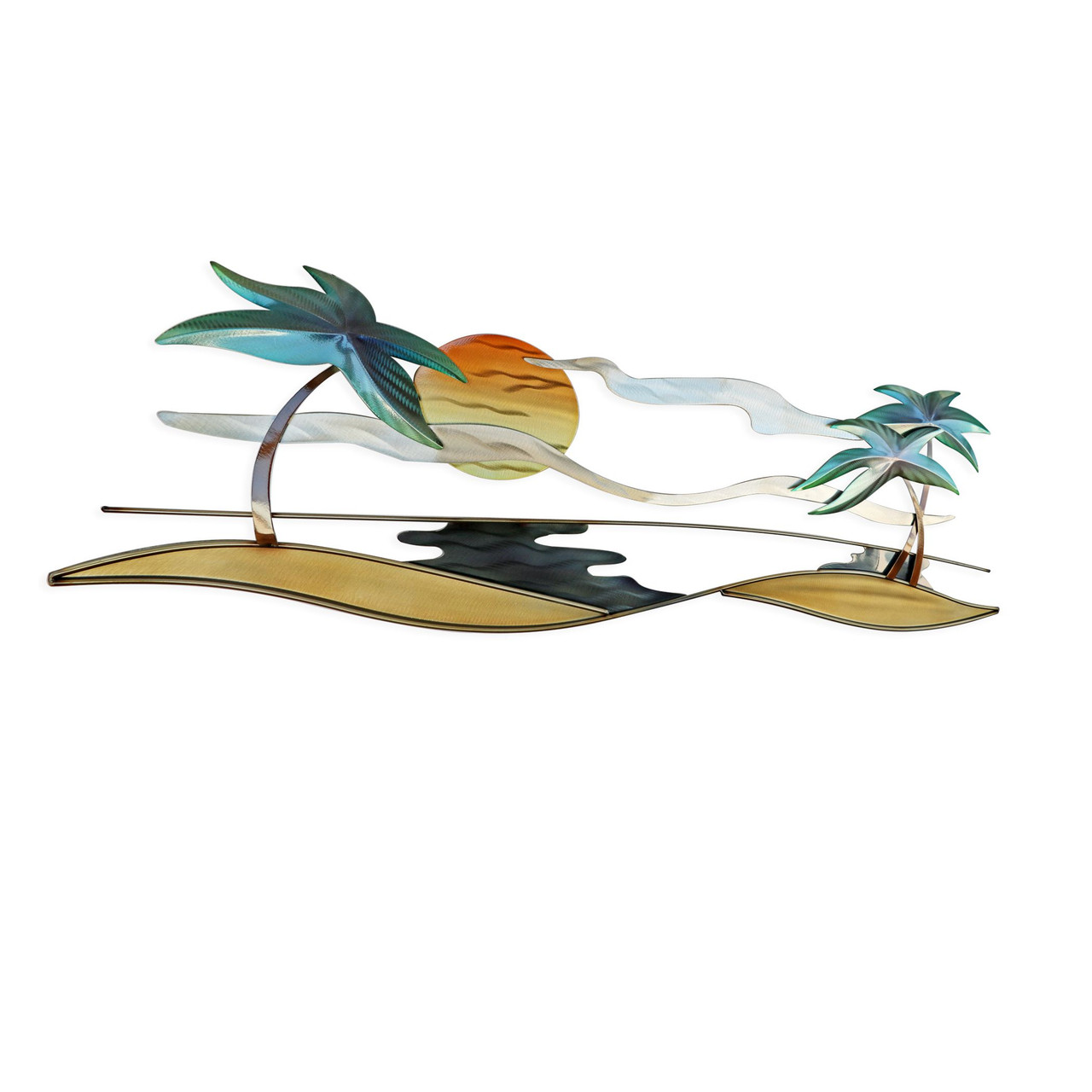 Tropical Beach Metal Wall Art CO155