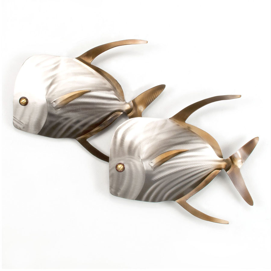 Lookdown Fish Pair Metal Wall Sculpture- MM166
