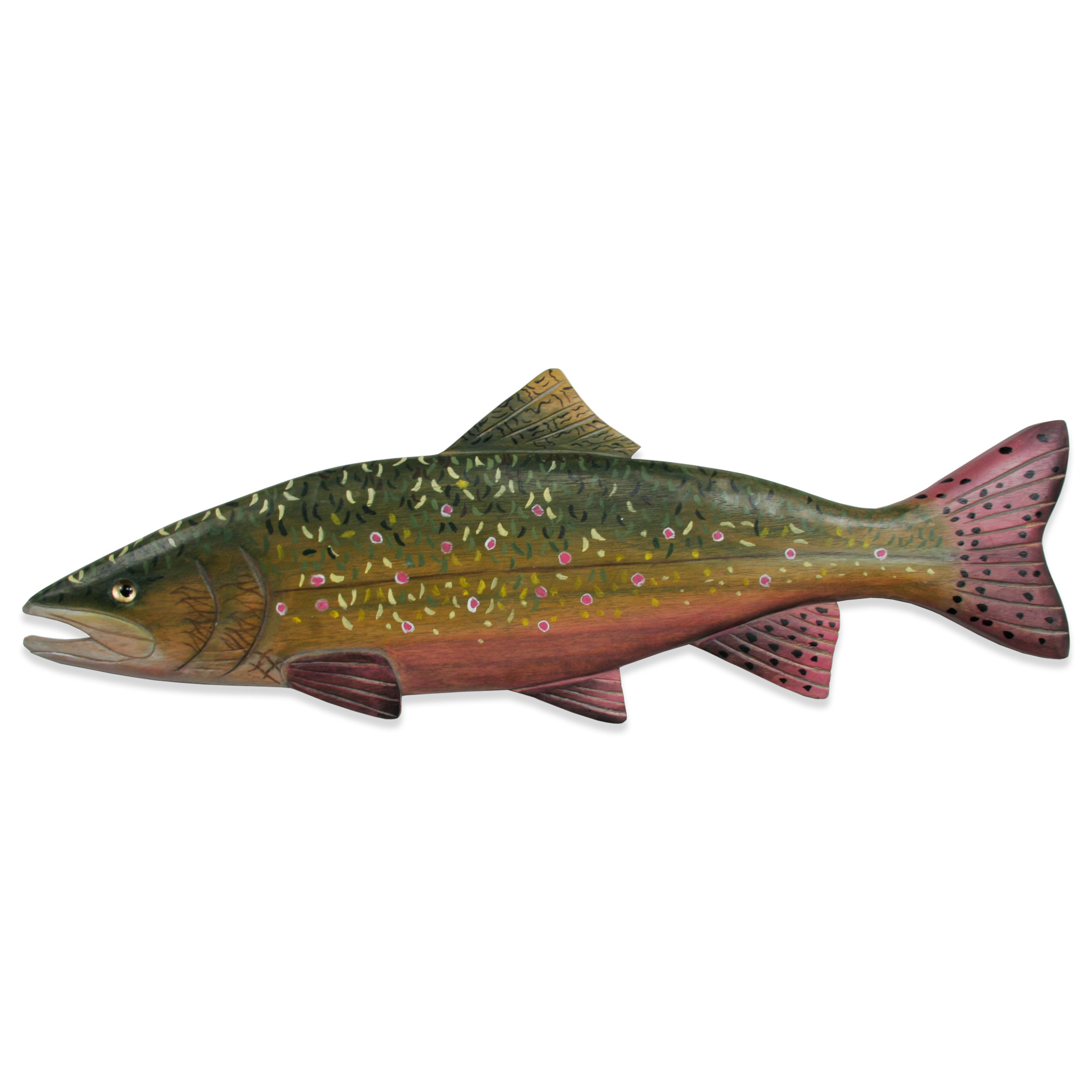 Brook Trout Wall Wood Carving