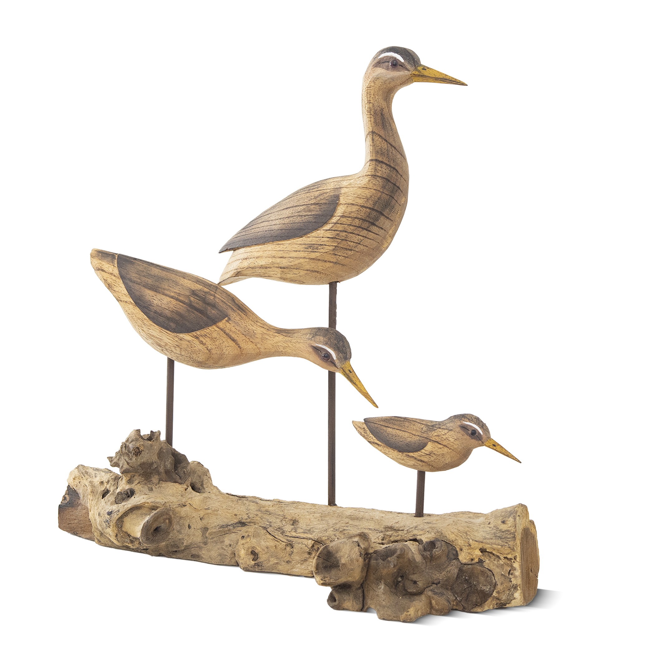 Rustic Shorebirds Pair with Single Piper MM954