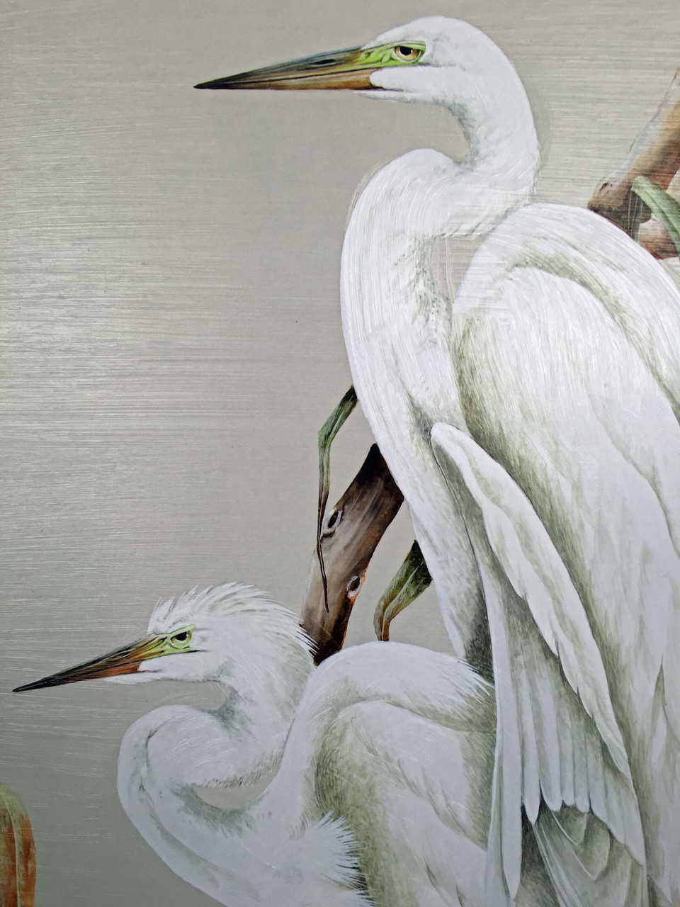 Birds of a Feather Light Grey Wood Frame