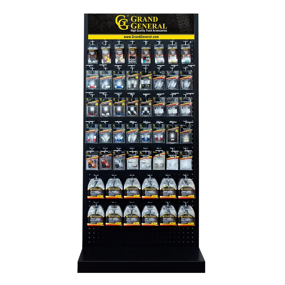 Grand General Black Metal Pegboard Floor Display Stand 26"