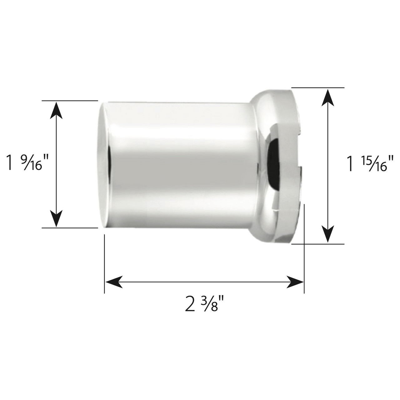 10408 Tube Chrome Plastic Lug Nut Cover w/ Flange - Grand General ...