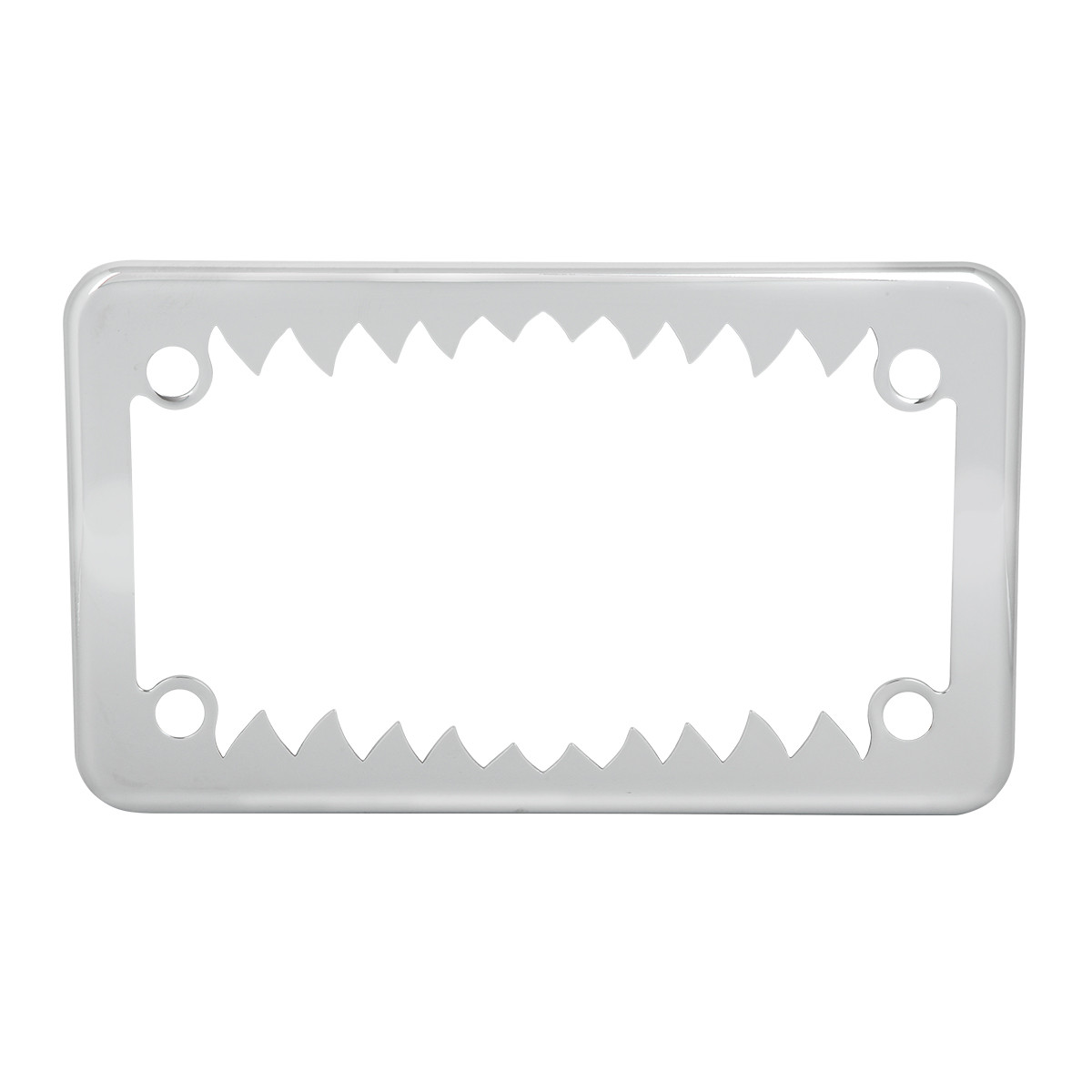 60392 Shark Teeth Motorcycle License Plate Frame w/ 4 Holes - Grand ...